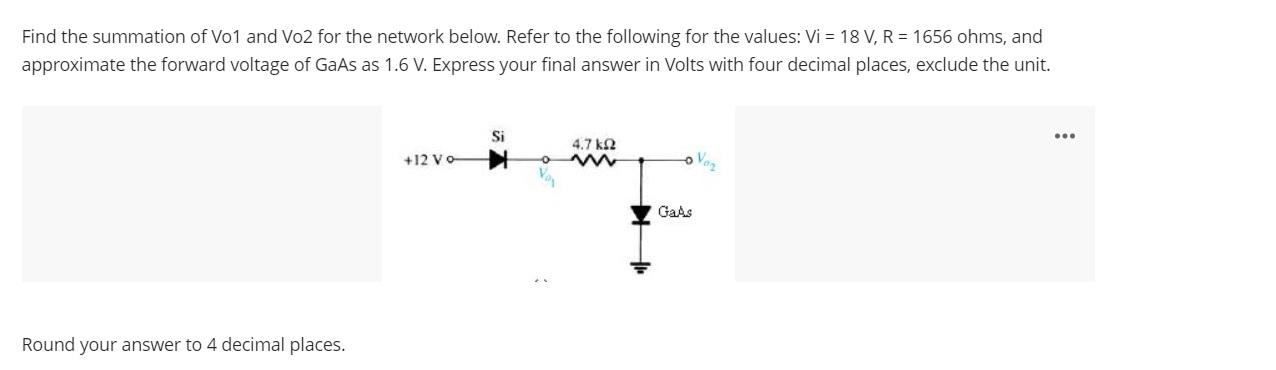 Solved Find the summation of Vo1 and Vo2 for the network | Chegg.com