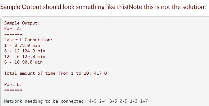 Solved Sample Output should look something like this(Note | Chegg.com