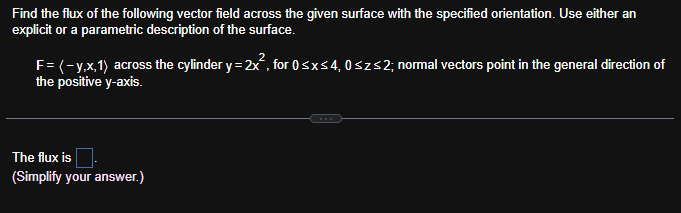 Solved Find the flux of the following vector field across | Chegg.com