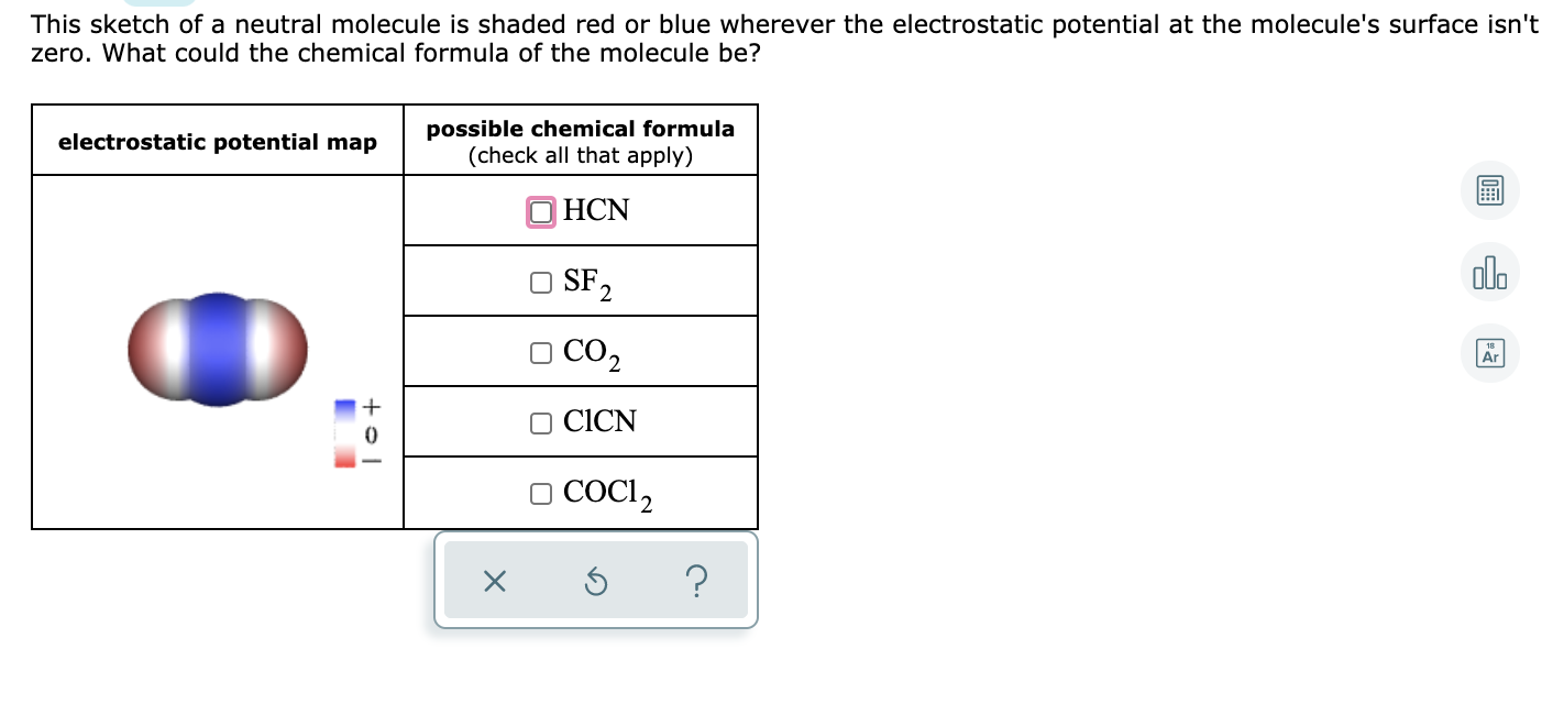 Solved This sketch of a neutral molecule is shaded red or | Chegg.com