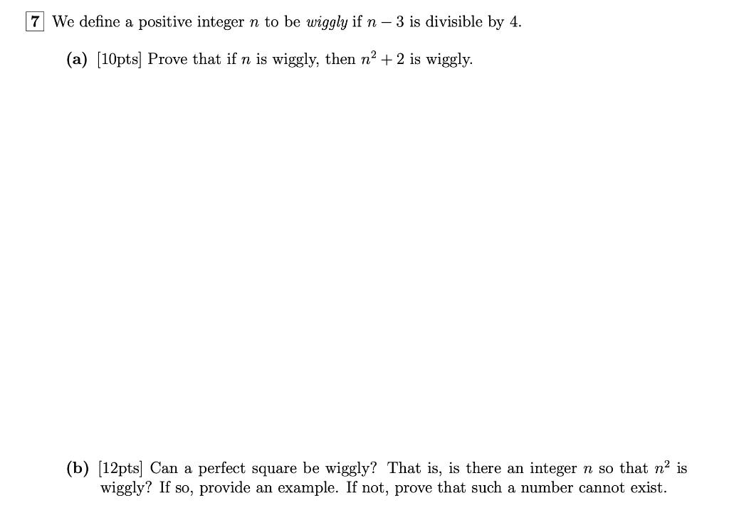 Solved We define a positive integer n to be wiggly if n−3 is | Chegg.com