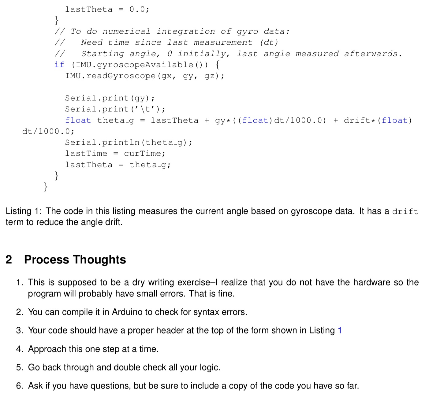 Solved Problem gyroscope based angle measurement has a | Chegg.com