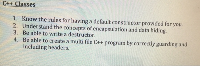 Solved Can you explain and give an example of destructor, | Chegg.com