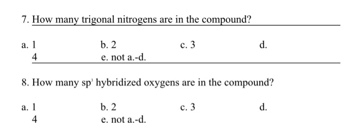 Solved The above compound for questions 1-10 is used to | Chegg.com