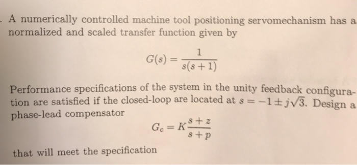 A numerically controlled machine tool positioning | Chegg.com