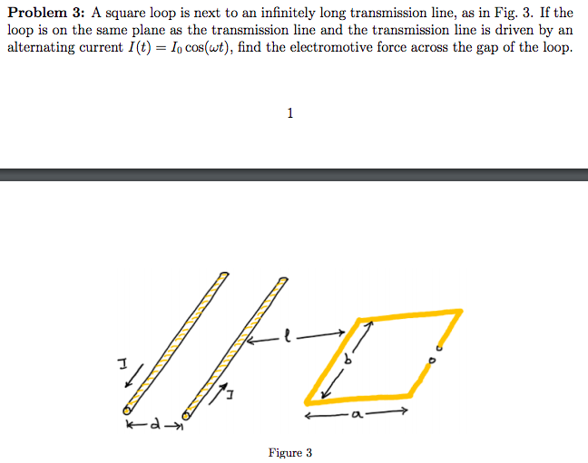 Solved Problem 3: A square loop is next to an infinitely | Chegg.com