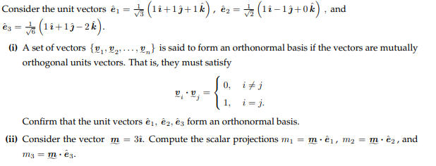 Solved Consider the unit vectors | Chegg.com