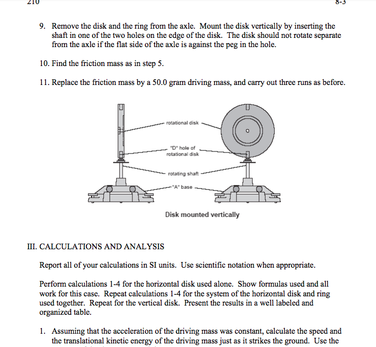 EXPERIMENT 8 MOMENT OF INERTIA I. THEORY The purpose | Chegg.com