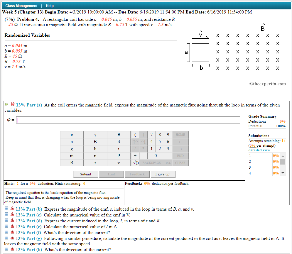 Solved If been trying to enter in Thi=BACos(theta), but | Chegg.com