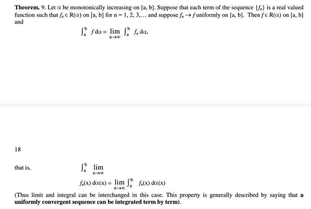 Solved Theorem. 9. Let a be monotonically increasing on [a, | Chegg.com