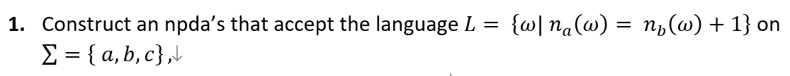 Solved 1 Construct An Npdas That Accept The Language L 0550