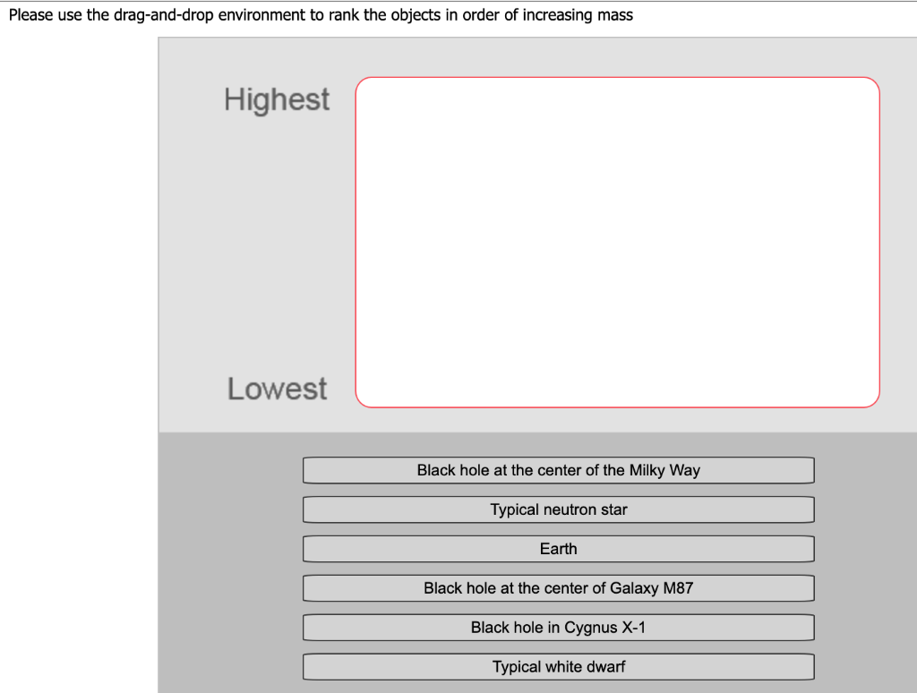Solved Please use the drag-and-drop environment to rank the | Chegg.com