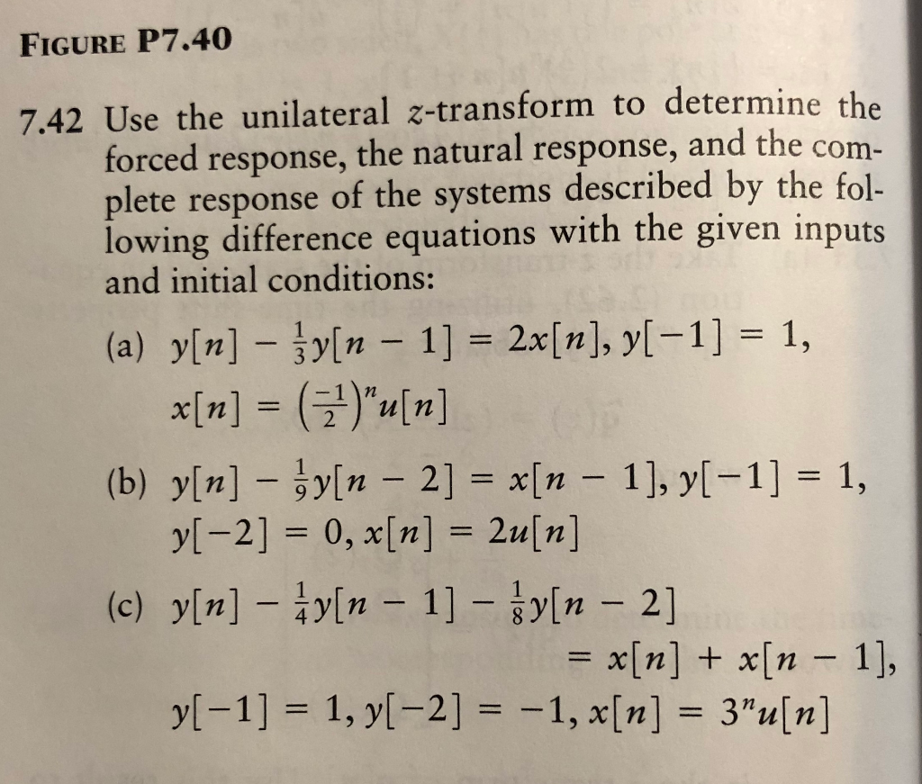 Solved use the unilateral z-transform to determine the | Chegg.com
