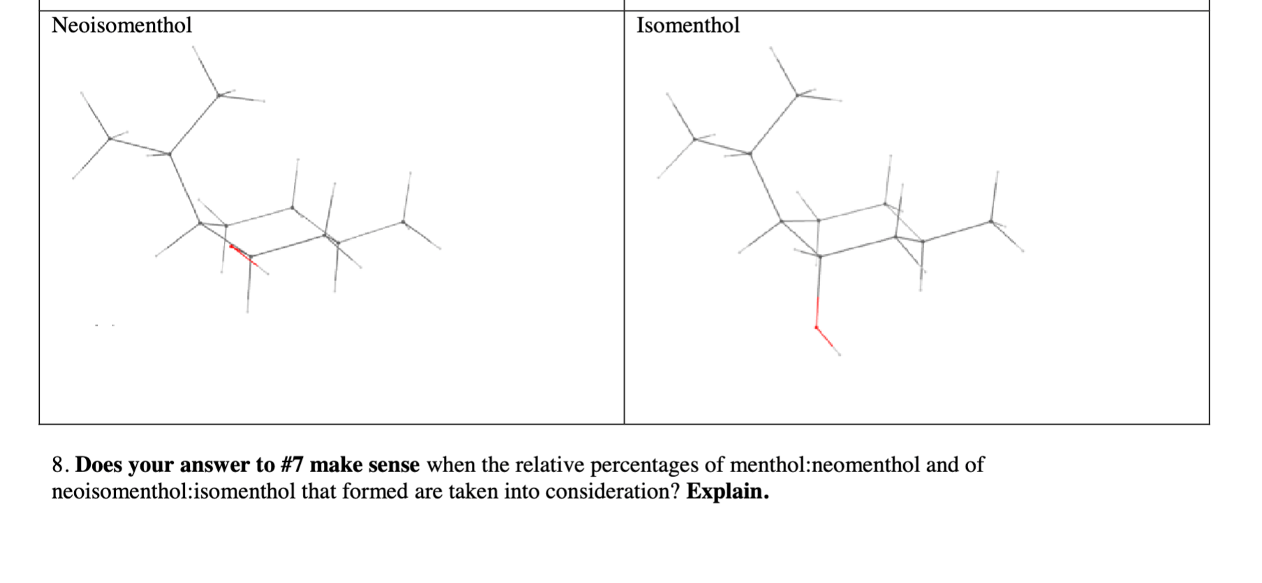 Solved 7. Based on the chair conformations of the four | Chegg.com