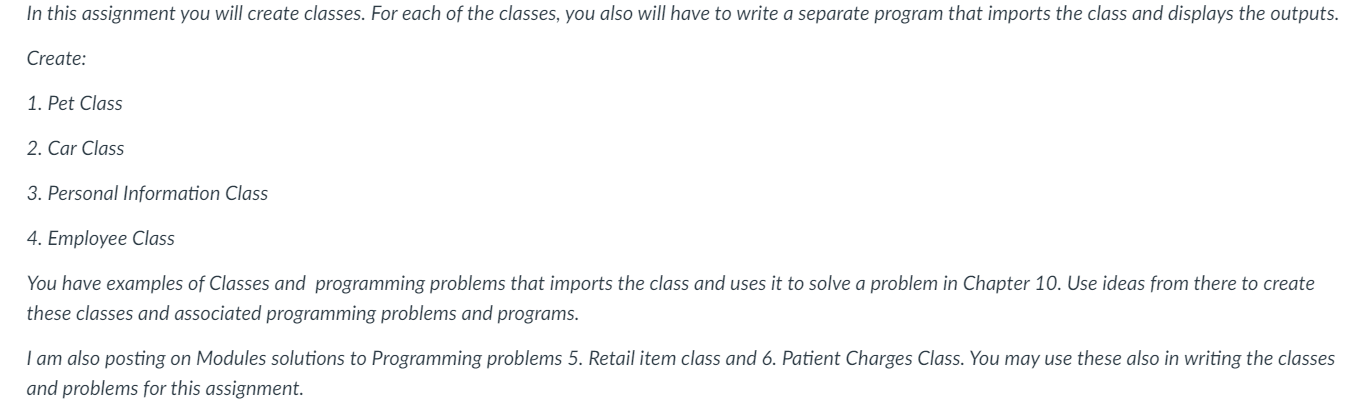 Solved In Python for this assignment you will create | Chegg.com