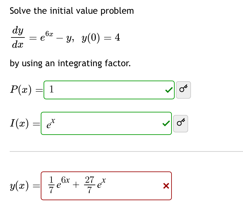 Solved Solve the initial value problemdydx=e6x-y,y(0)=4by | Chegg.com