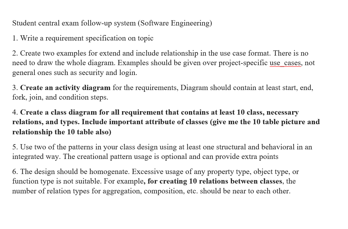 Solved Student central exam follow-up system (Software | Chegg.com