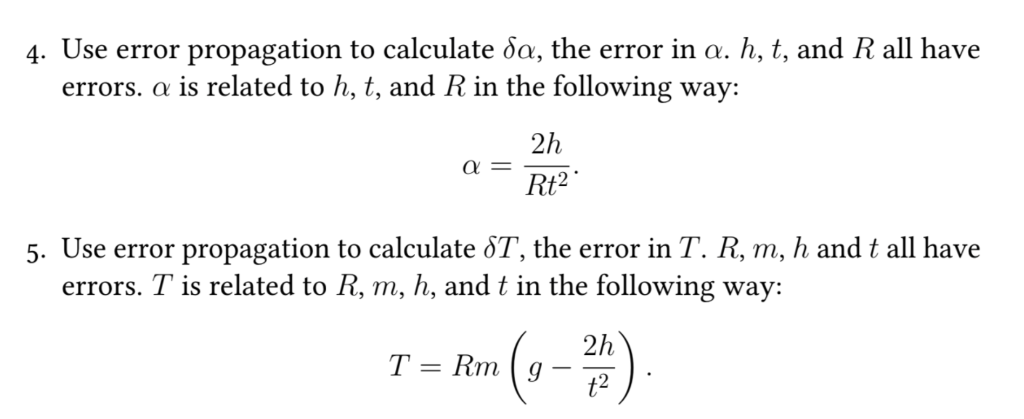 Solved 4. Use error propagation to calculate (0, the error | Chegg.com