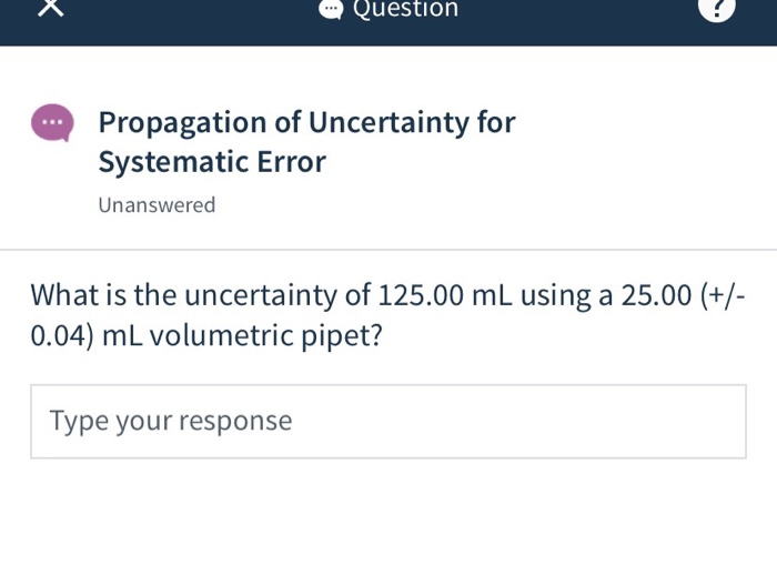 Solved ? Question Error of Propagation (Multiplication and | Chegg.com