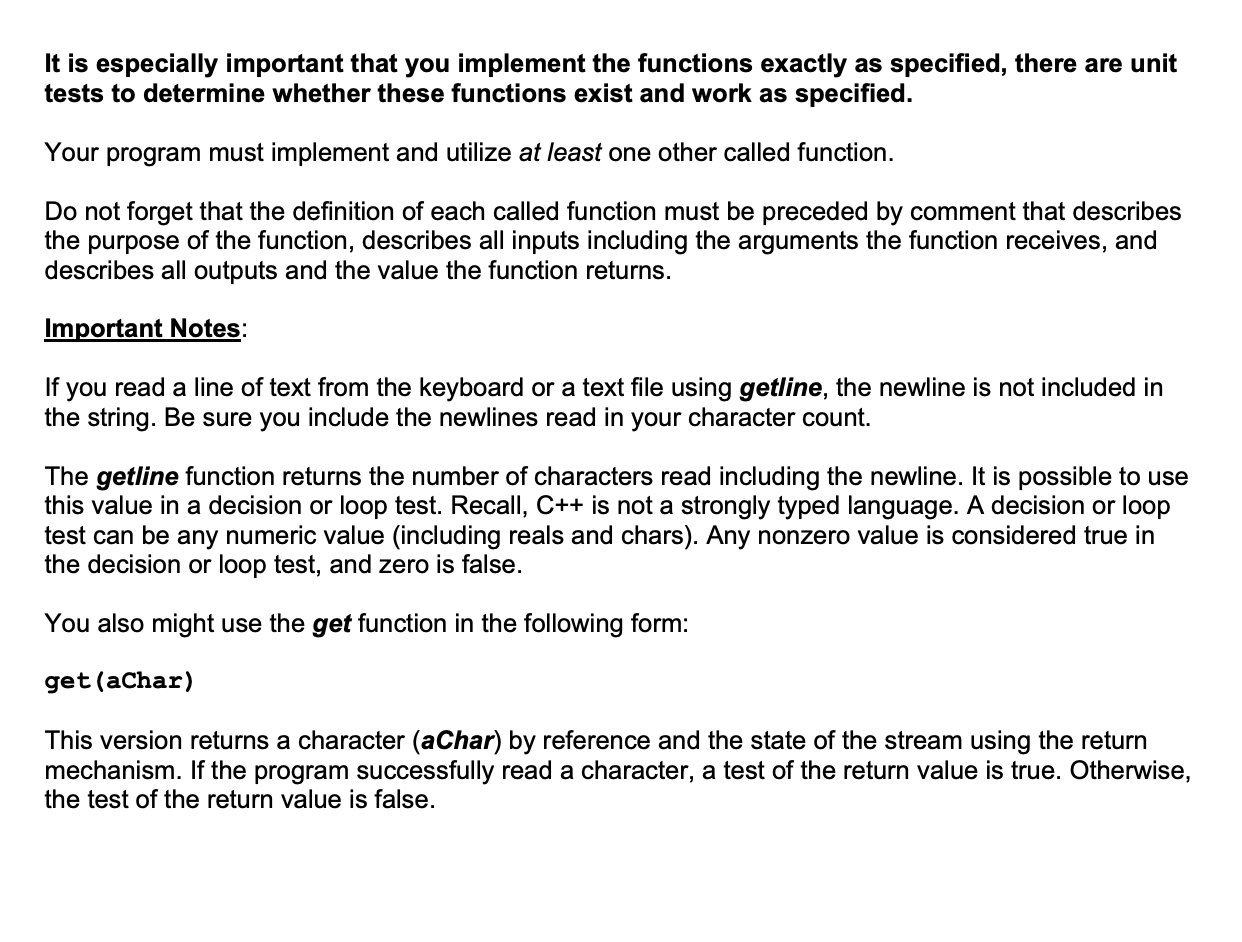 Solved MUST BE WRITTEN IN C++, PLEASE READ THE ENTIRE | Chegg.com