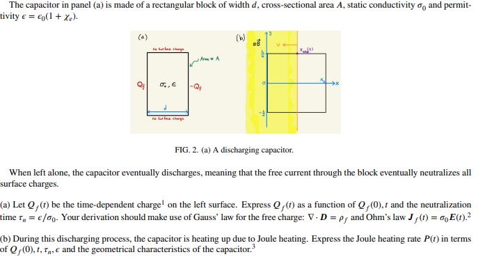 Solved The capacitor in panel (a) ﻿is made of a rectangular | Chegg.com