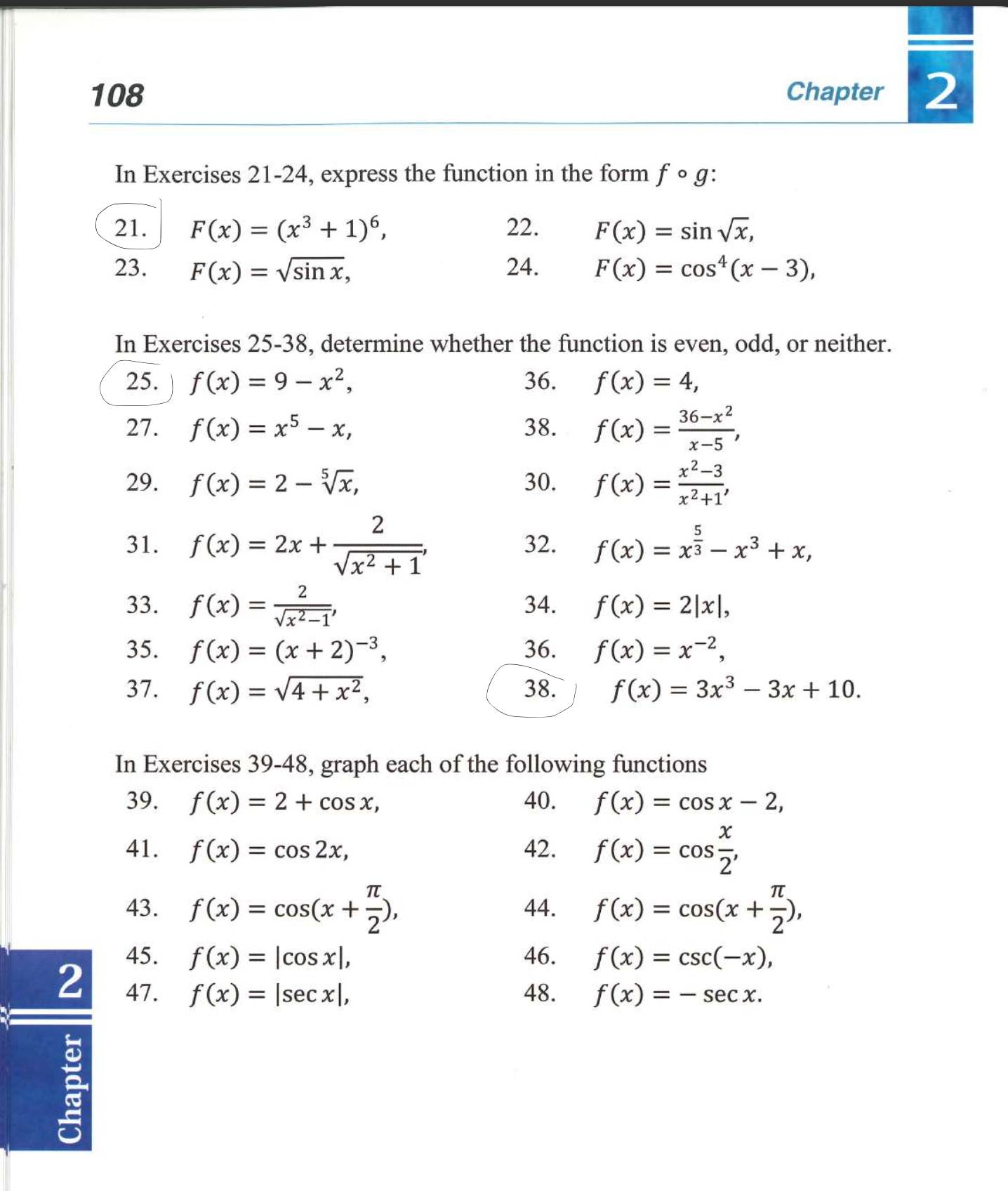 Solved In Exercises 21-24, express the function in the form | Chegg.com