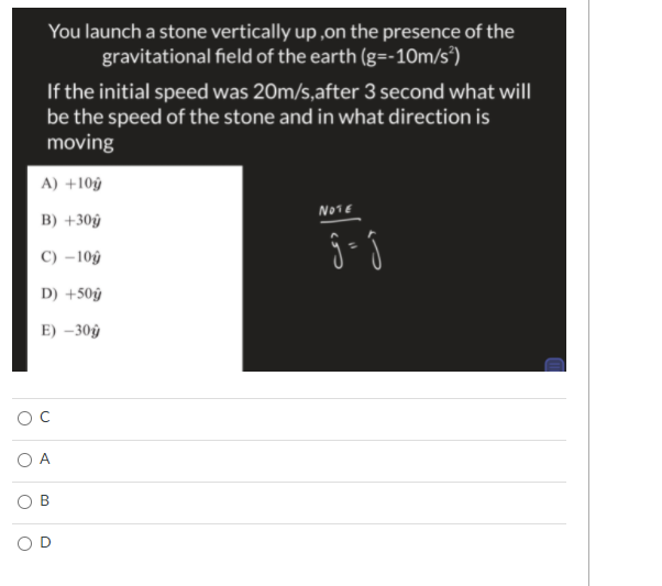 Solved You launch a stone vertically up ,on the presence of | Chegg.com