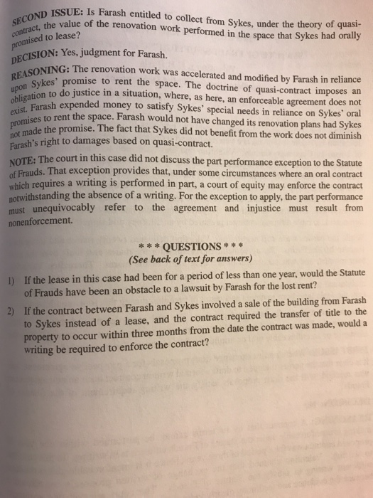 Solved Contracls. Case No. 76 STATUTE OF | Chegg.com