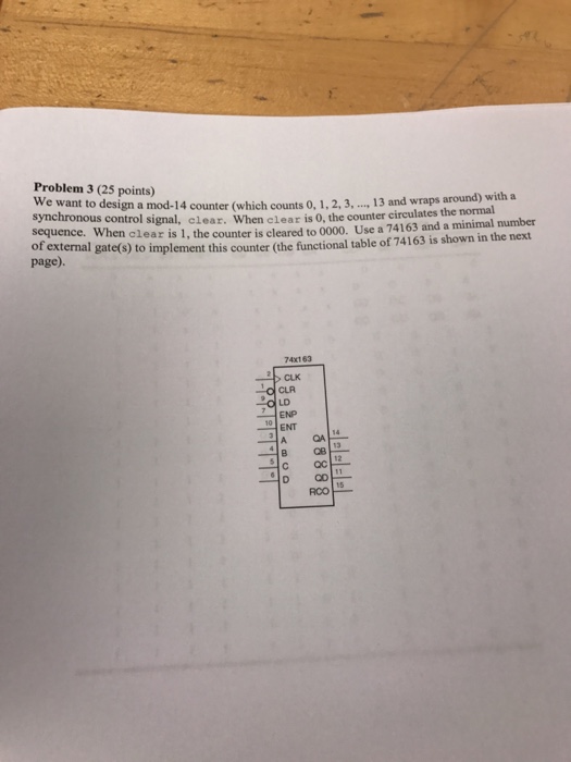 Problem 3 (25 points) a We want to design a mod-14 | Chegg.com
