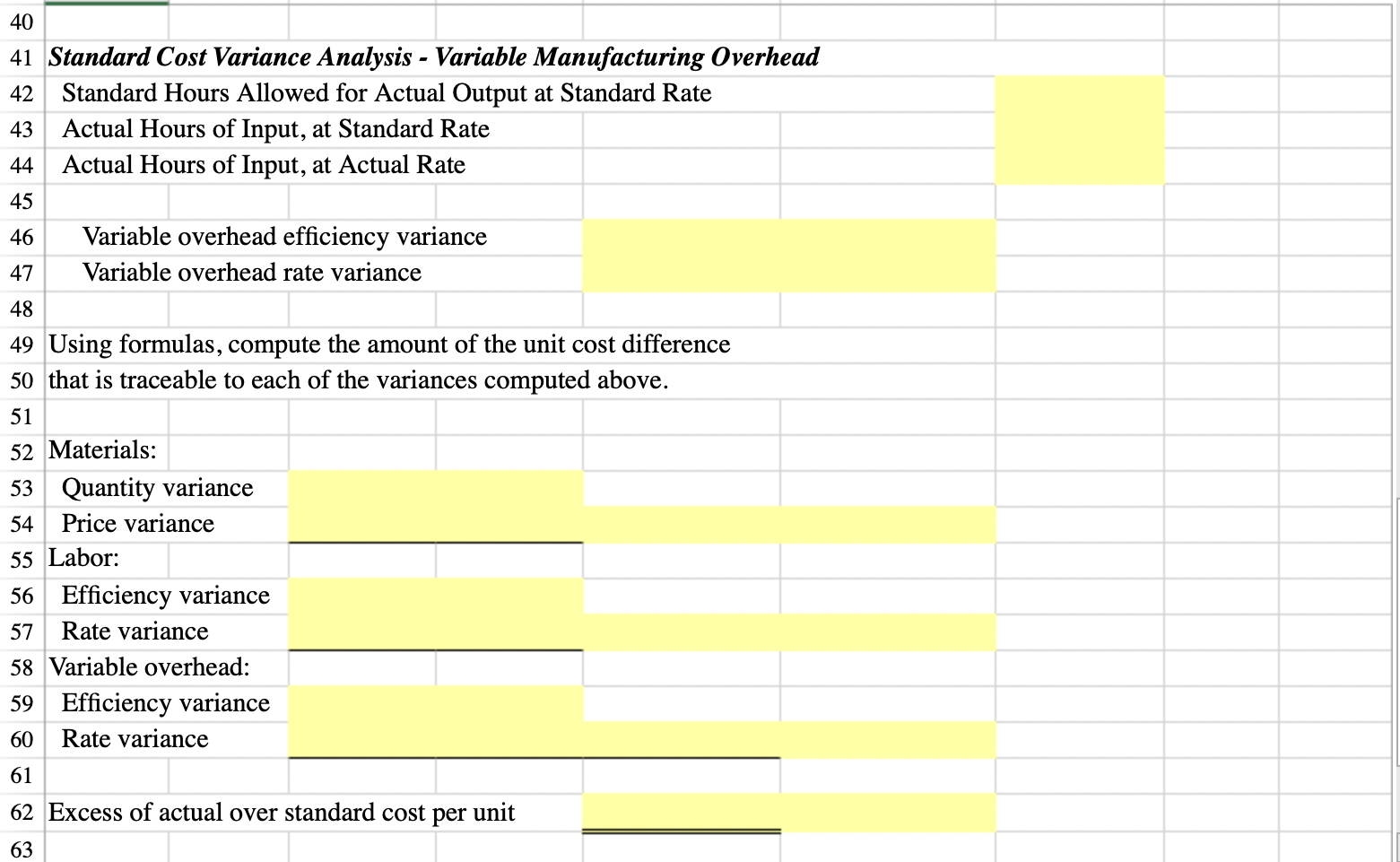 Solved 21 Using formulas, compute the following. Input all | Chegg.com