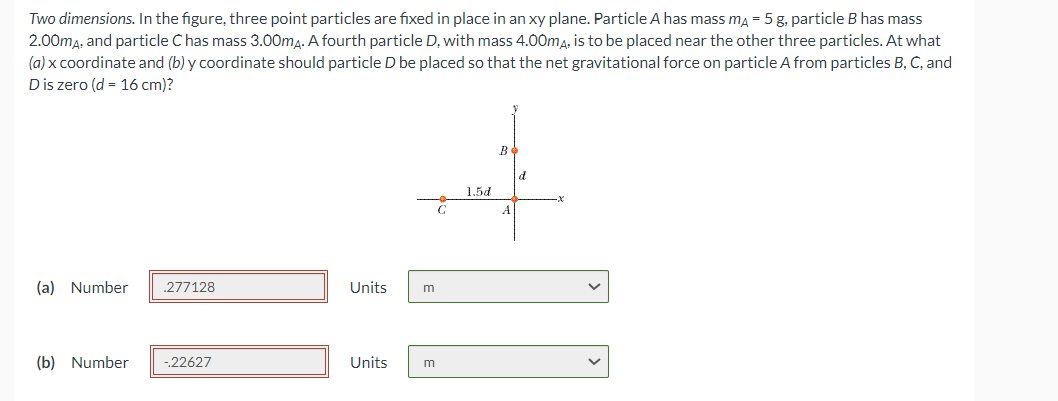 Solved Two dimensions. In the figure, three point particles | Chegg.com
