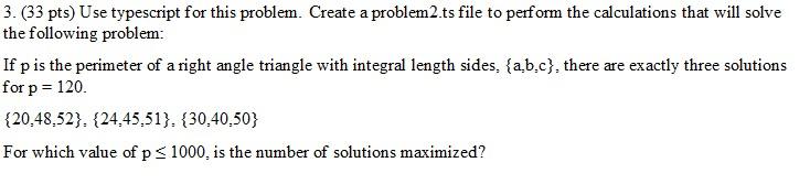 Solved 3. (33 pts) Use typescript for this problem. Create a | Chegg.com