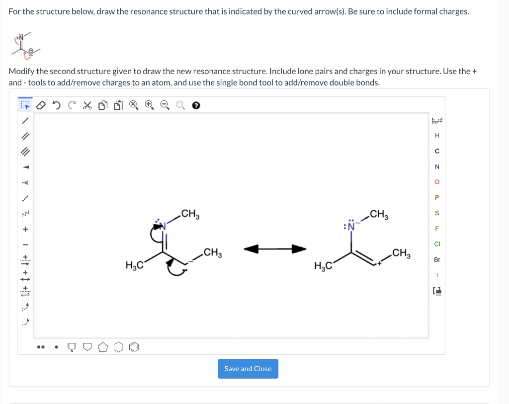 Solved For the structure below, draw the resonance structure | Chegg.com