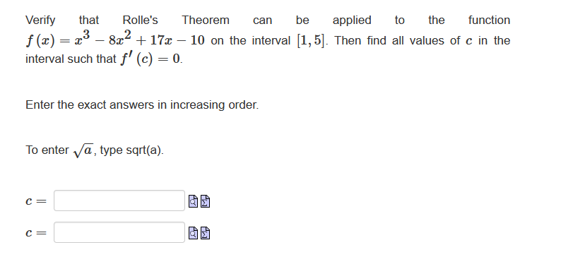Solved Verify that Rolle's Theorem can be applied to the | Chegg.com