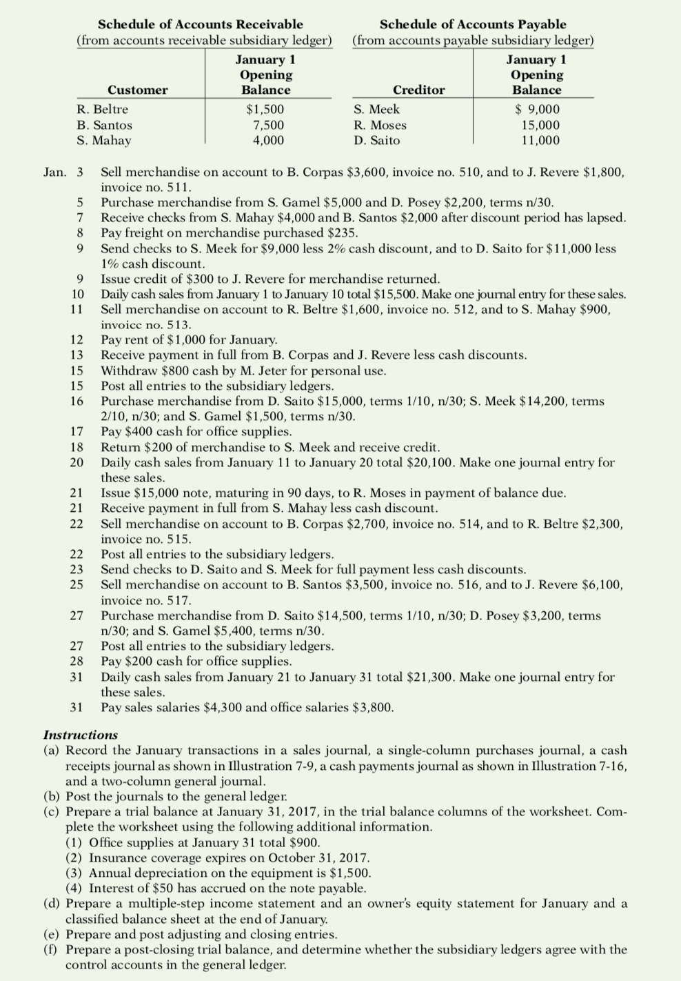 Solved COMPREHENSIVE PROBLEMS: CHAPTERS 3 TO 7 CP7-1 | Chegg.com