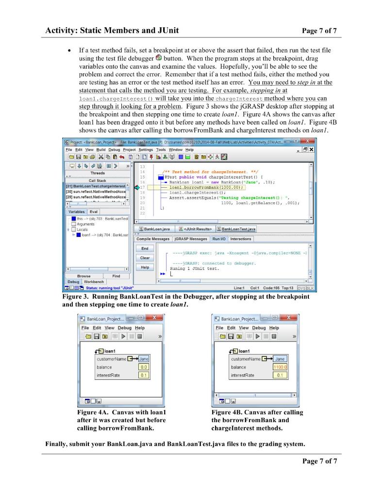 Solved Activity: Static Members and JUnit Page 1 of 7 Goals: | Chegg.com