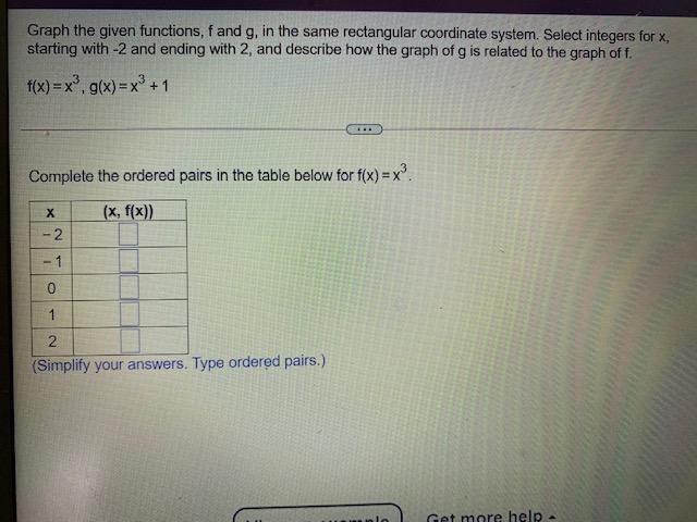 Solved Graph the given functions, f and g, in the same | Chegg.com