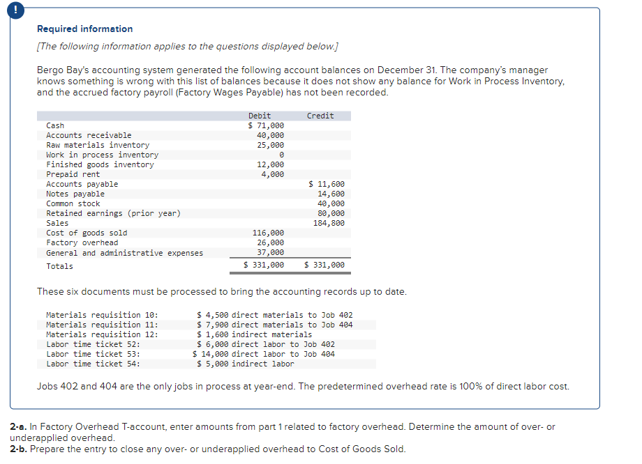 Solved 2-a. In Factory Overhead T-account, enter amounts | Chegg.com
