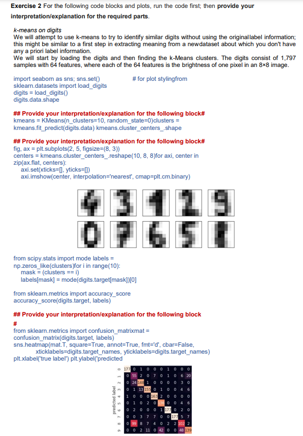Solved Exercise 2 For the following code blocks and plots, | Chegg.com