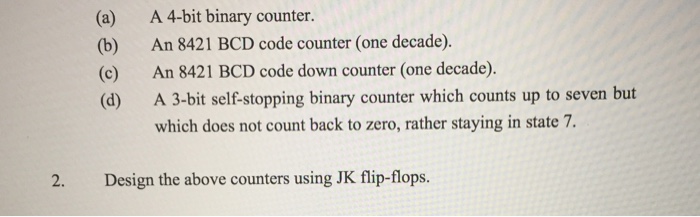 Solved (a) A 4-bit binary counter. (b) An 8421 BCD code | Chegg.com