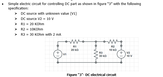 Solved Simple electric circuit for controlling DC part as | Chegg.com