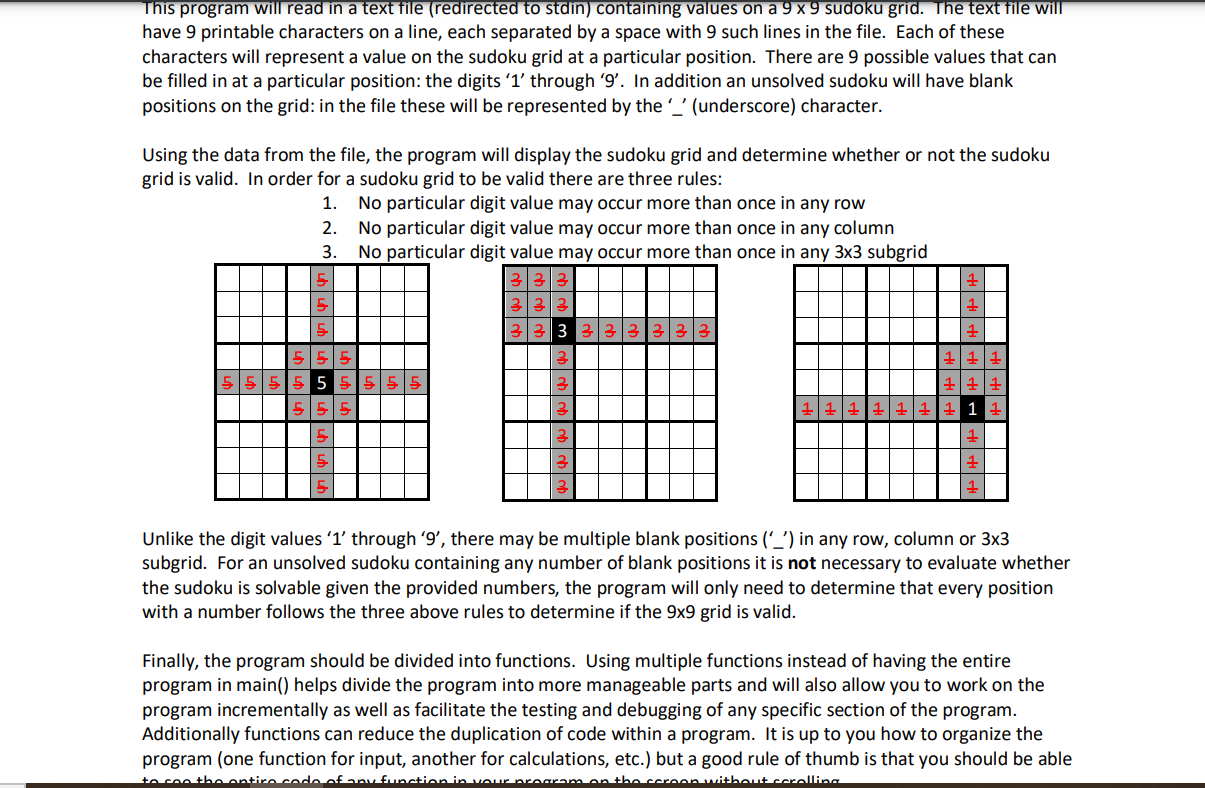 Solved This program will read in a text file (redirected to | Chegg.com