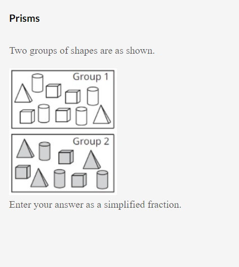 Two groups of shapes are as shown. Enter your answer | Chegg.com