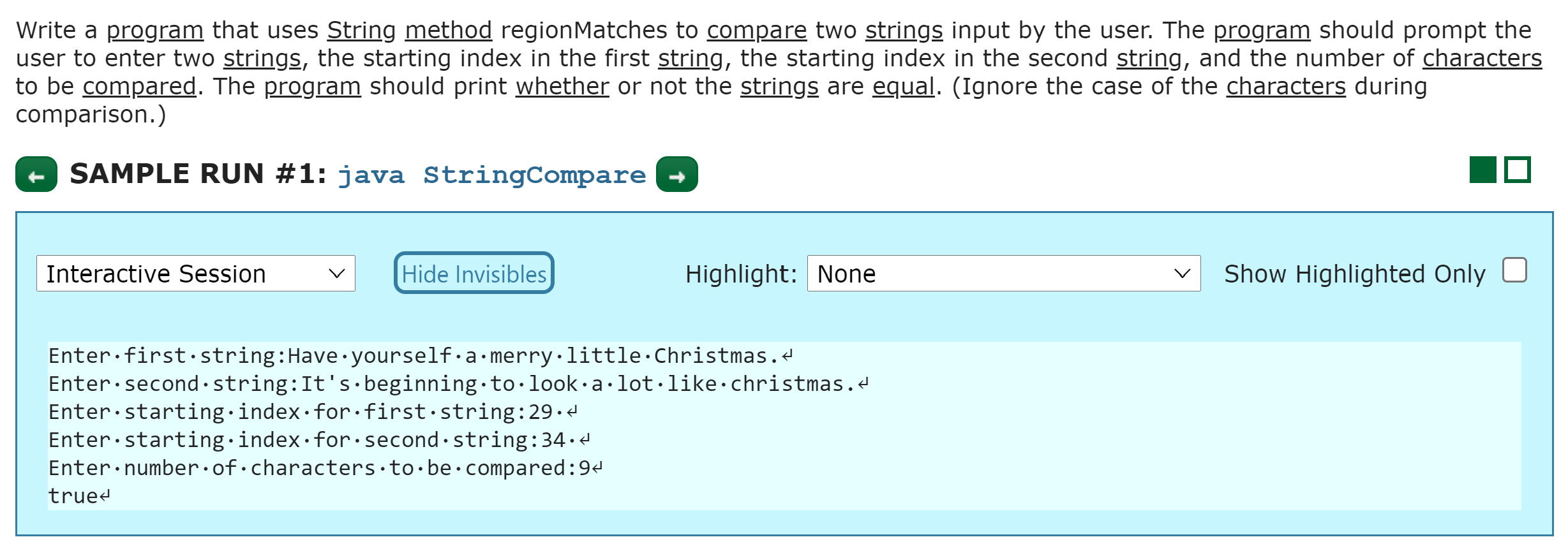 Solved Write A Program That Uses String Method Region Chegg
