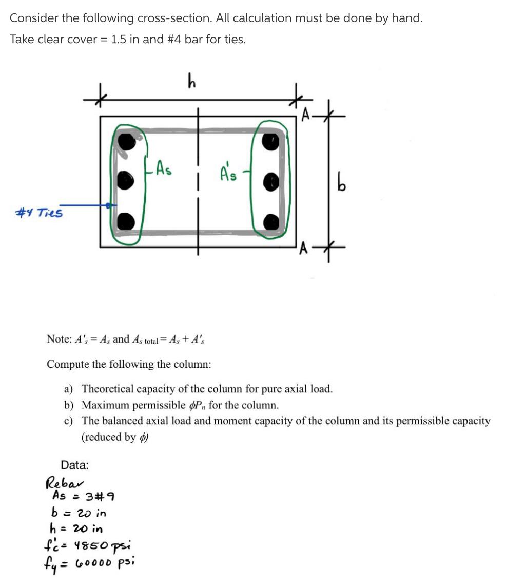 Solved Consider the following cross-section. All calculation | Chegg.com