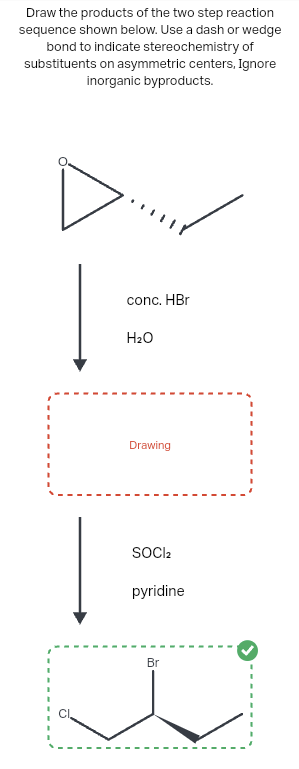 Solved Draw the products of the two step reaction sequence | Chegg.com