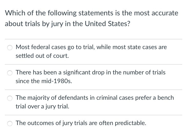 Solved Which of the following statements is the most | Chegg.com