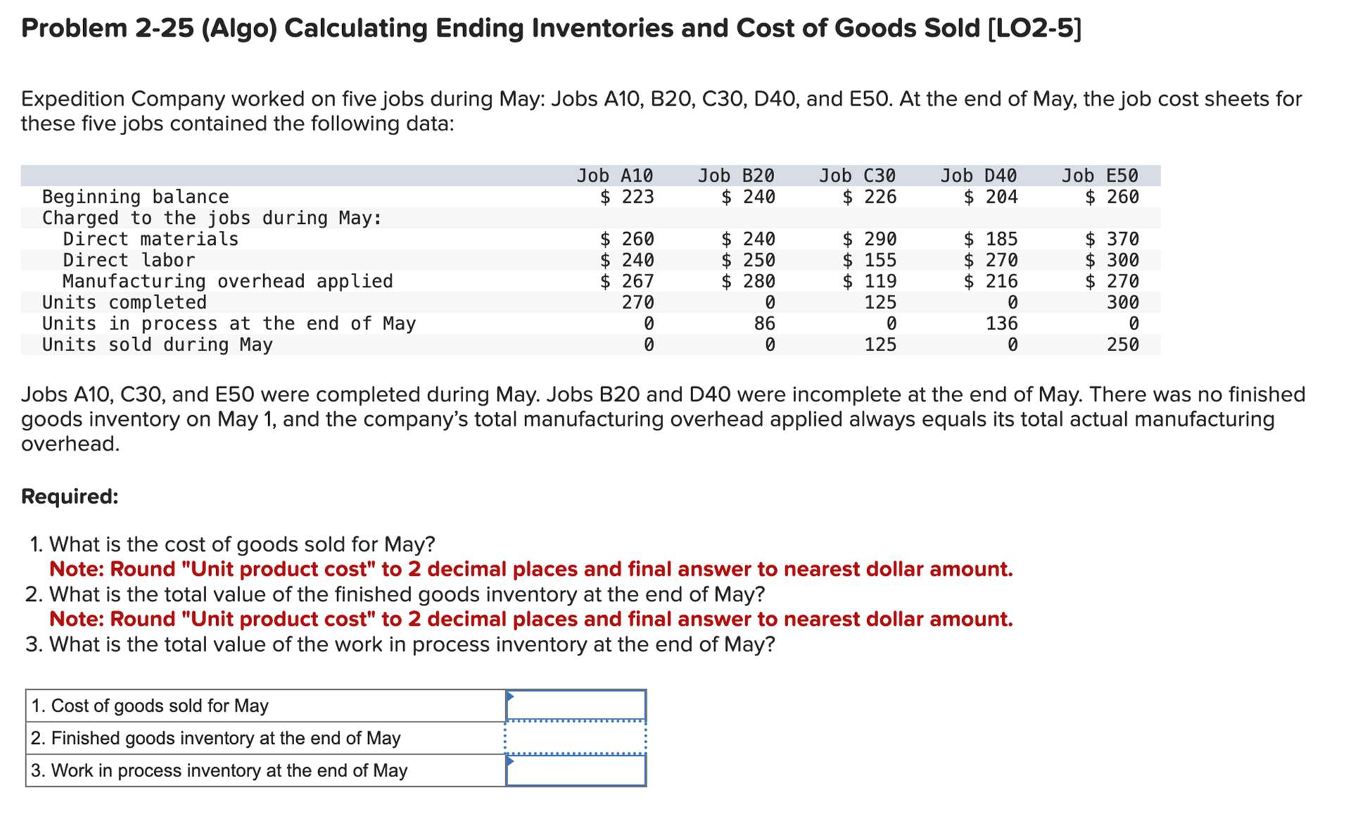 Solved Show me the steps to solve Problem 2-25 (Algo) | Chegg.com
