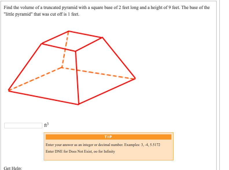 Solved Find The Volume Of A Truncated Pyramid With A Square Chegg
