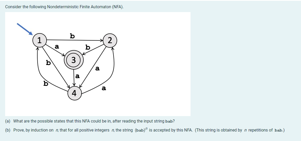Solved Consider the following Nondeterministic Finite | Chegg.com